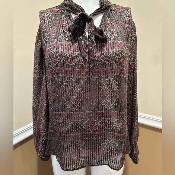 Frame Denim | Tops | Frame Sheer Long Sleeved Blouse Size Medium Color ...